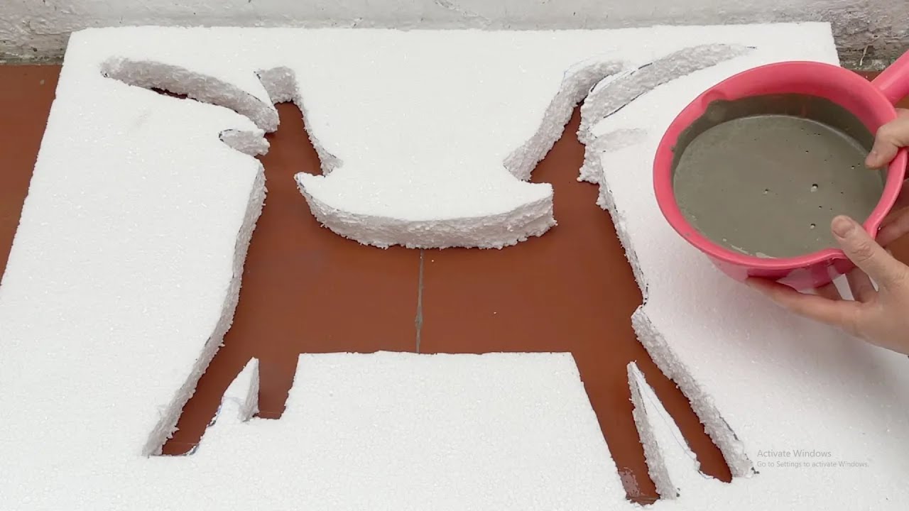 Beautiful And Unique Making Coffee Table And Flower Pots From Styrofoam ...