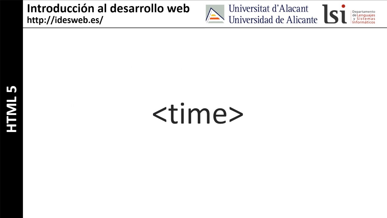 HTML5: mark y time - YouTube