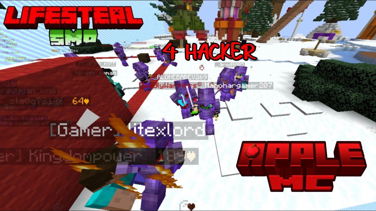 Hacker sa fight in Applemc Minecraft server \ 1v4 #minecraft #gaming - YouTube