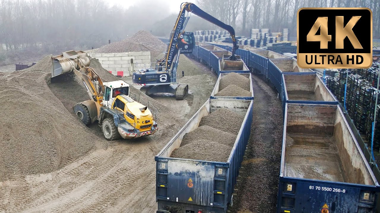 Relaxing Background Sound, Train Unloading & Heavy Machinery - 4 Hours ...