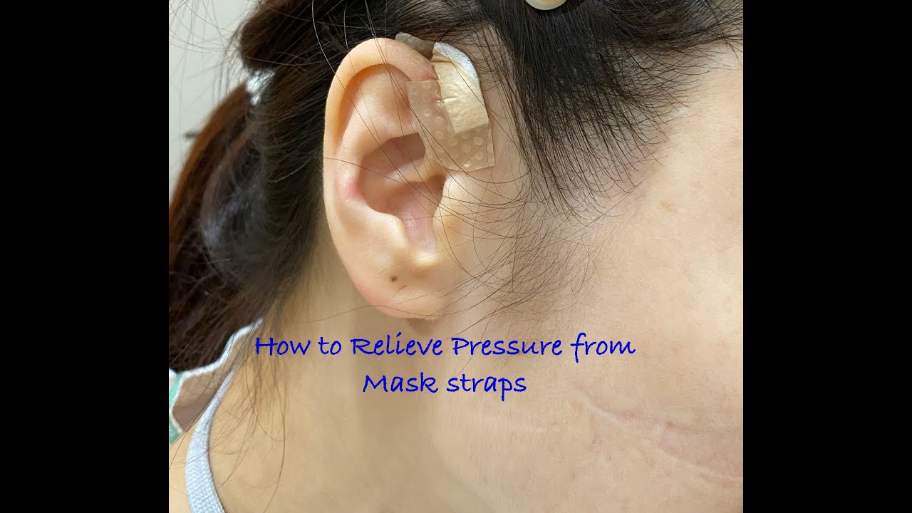 Relieving ear pressure from mask straps - YouTube