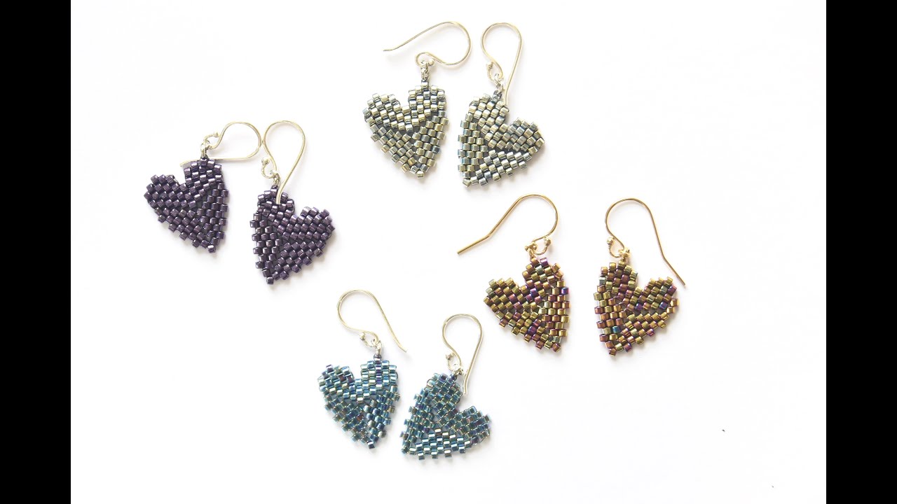 Tiny Beaded Heart Charm Tutorial - YouTube