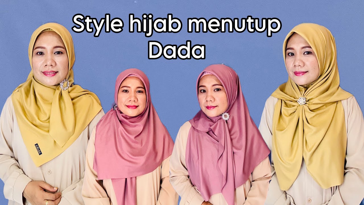 Tutorial hijab segi empat menutup dada simple & cantik kondangan || # ...