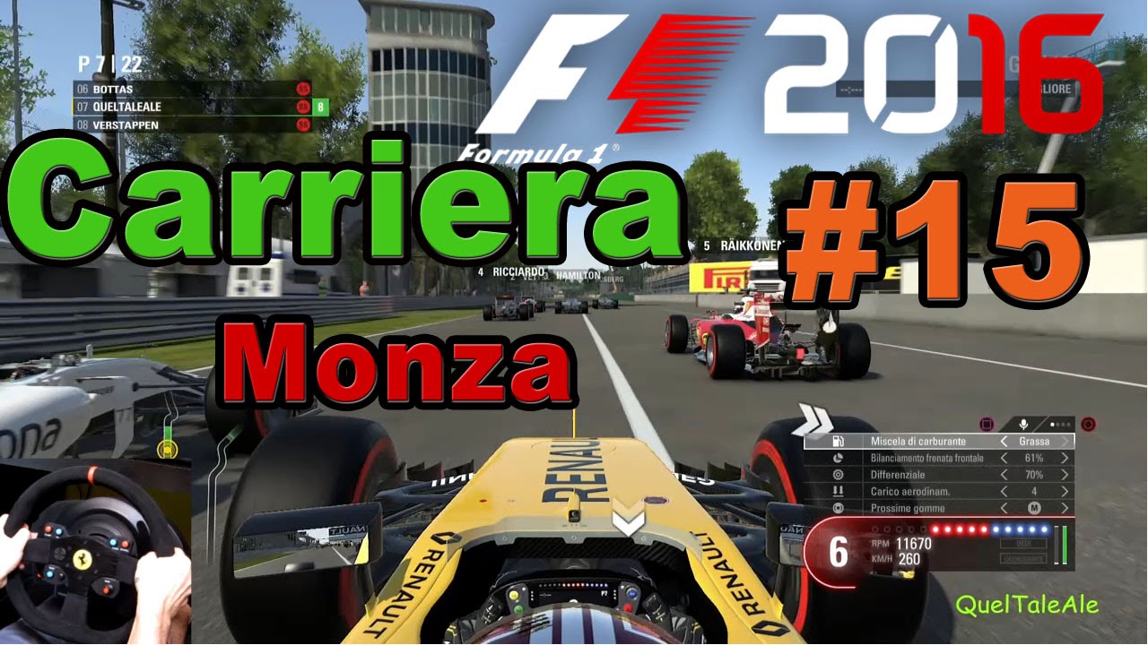 F1 2016 - PS4 Gameplay ITA - T300 - Carriera #15 - Gara Monza - YouTube