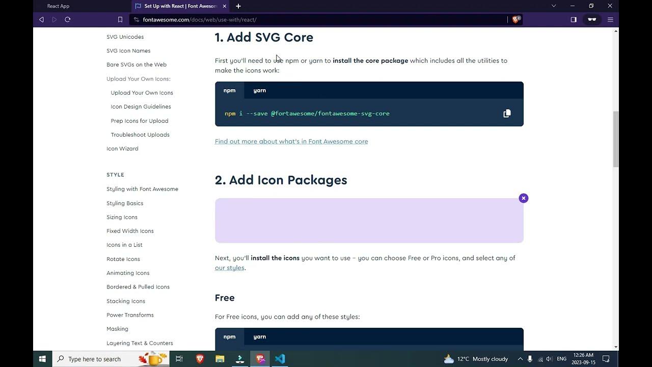 Agregar Facilmente FontAwesome a un proyecto React!! - YouTube