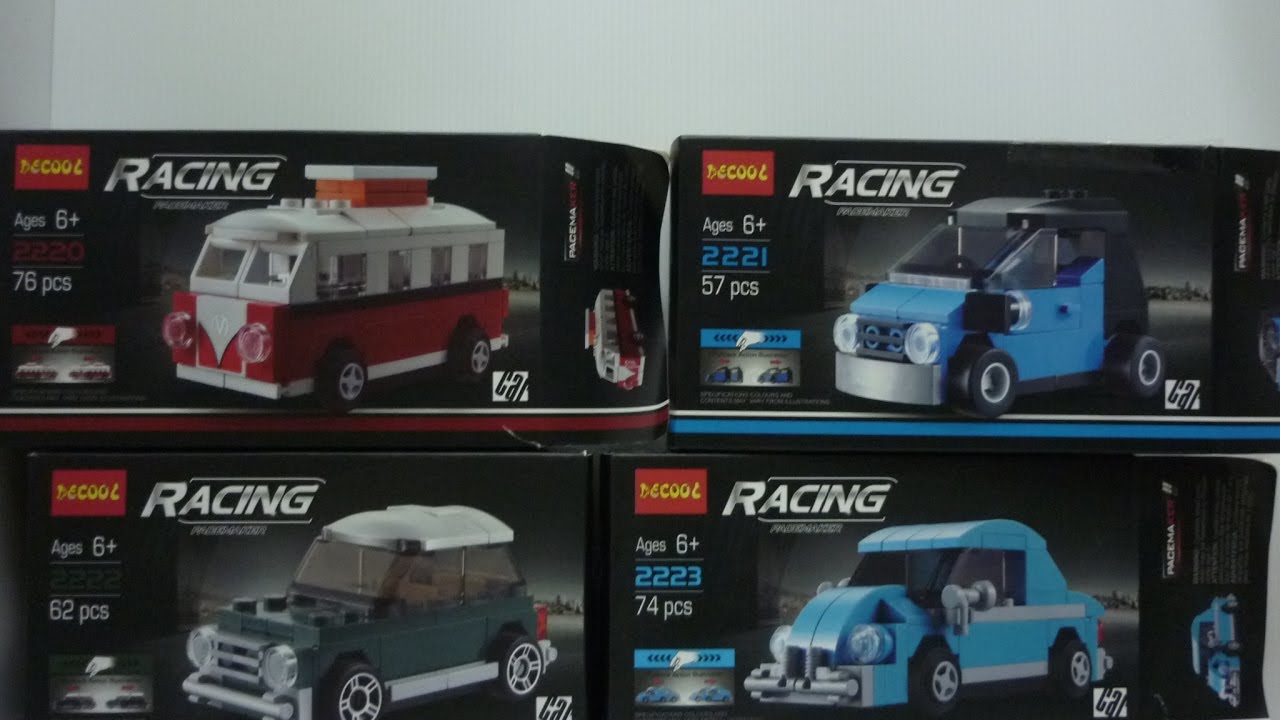 Decool Lego Bootleg Racing Pacemaker 4 Pack Vehicle set 2220-2223 ...