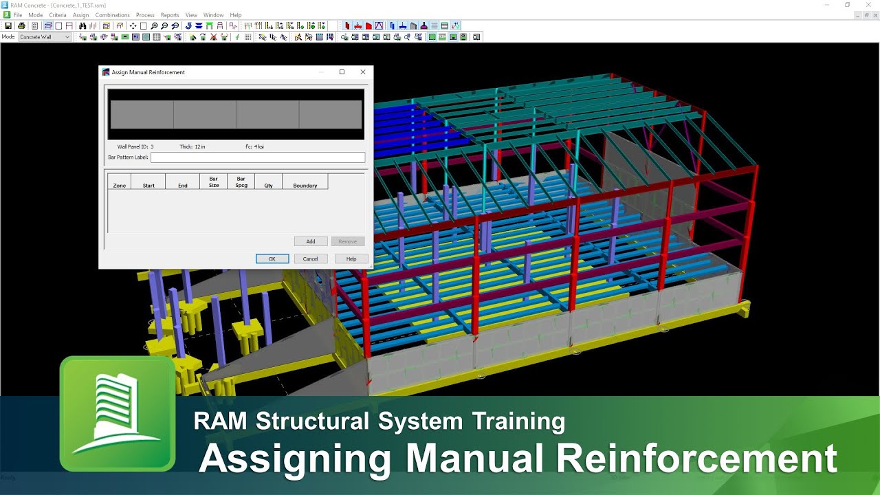 Assigning Manual Reinforcement for Concrete Shear Walls in RAM ...