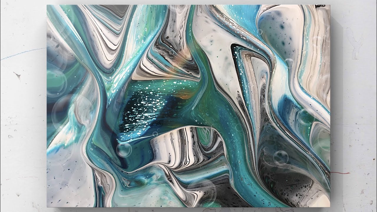 ACRYLIC POURING~ 3D EFFECTS CARD SLIDES ~ Wonderful effects on canvas ...