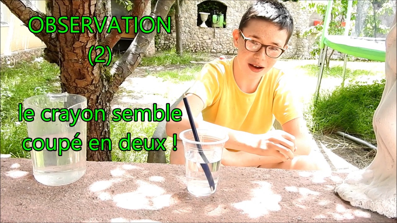 Expérience scientifique facile : La réfraction de la lumière # 5 - YouTube