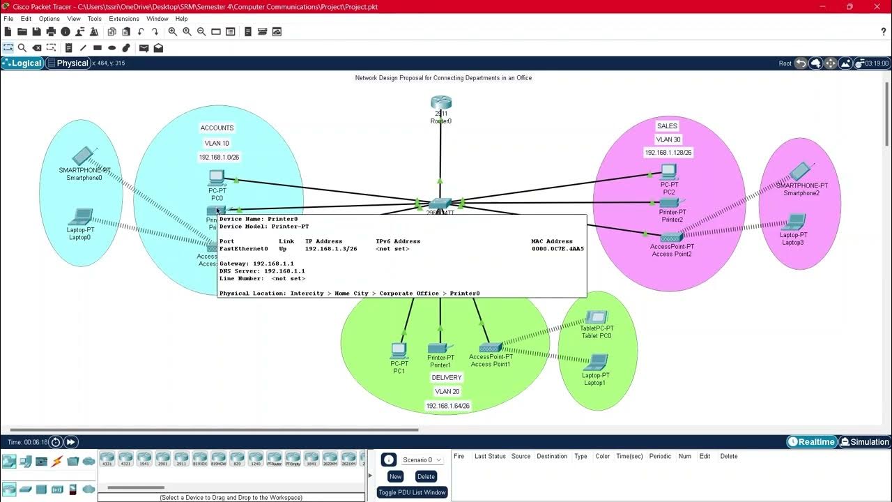 Small Office Home Office/SOHO Network Design & Implementation Project Using Cisco Packet Tracer ...