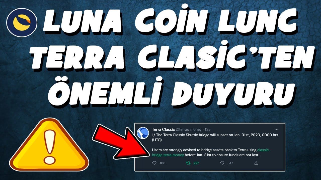 LUNA COİN LUNC TERRA CLASİC'TEN ÖNEMLİ DUYURU🚨 #luna #lunc #lunacoin # ...