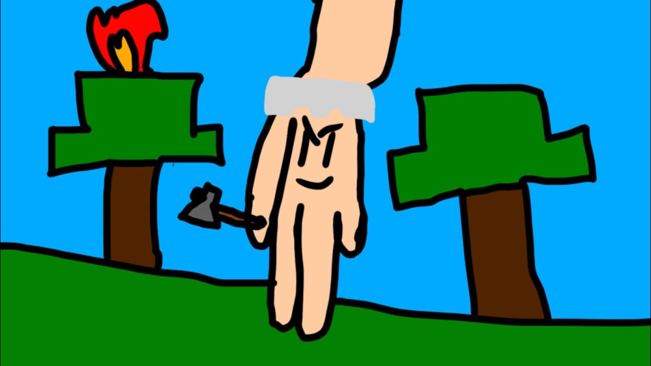 Beating Minecraft With One Hand day 1 - YouTube