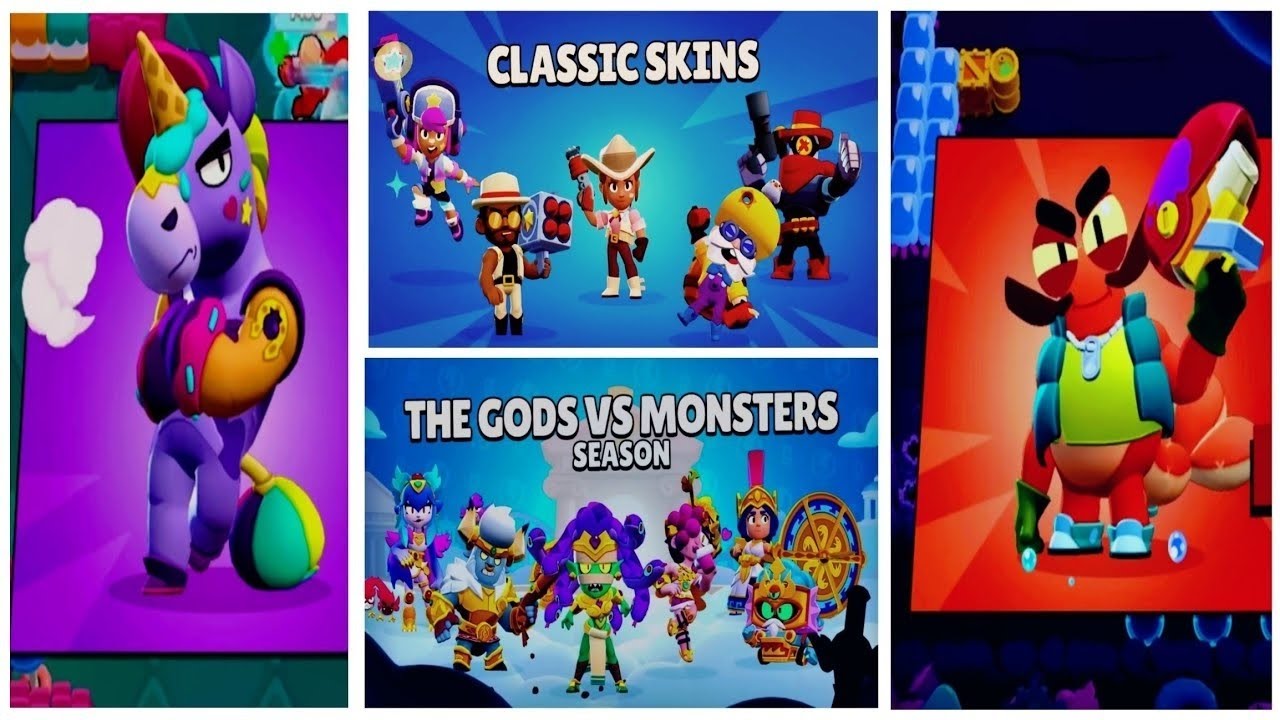 Brawl stars all new skin's unlocking video #brawlstars Berry, Clancy ...