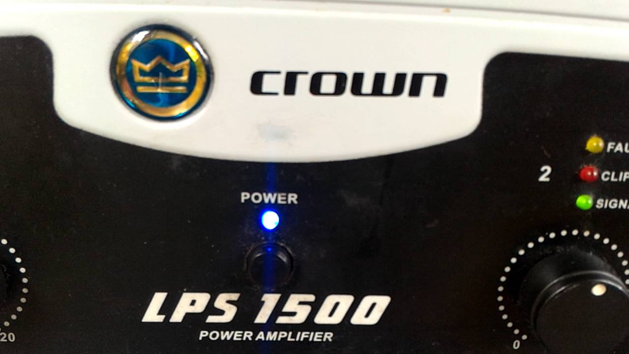 Crown lps1500 - YouTube