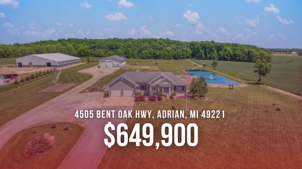 Stunning New Listing - 4505 Bent Oak Hwy, Adrian, MI 49221 | The Rising ...