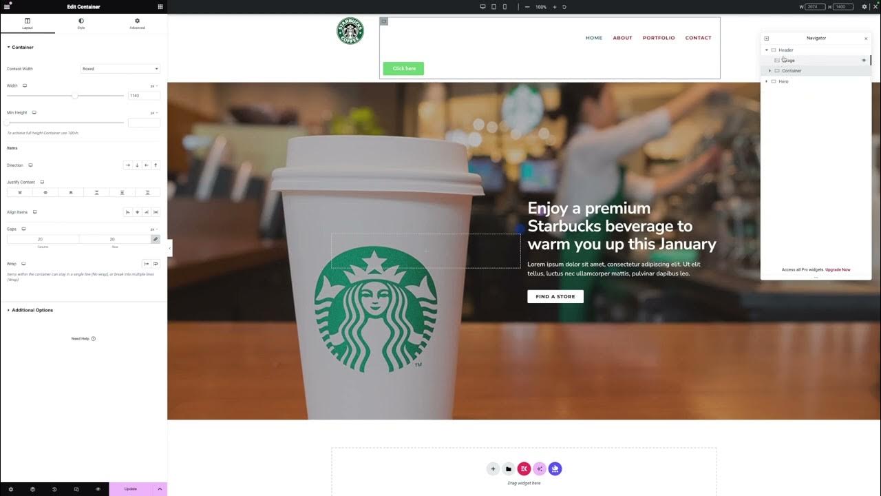 WordPress Elementor Plugin - Add a CTA Button in the Header - YouTube
