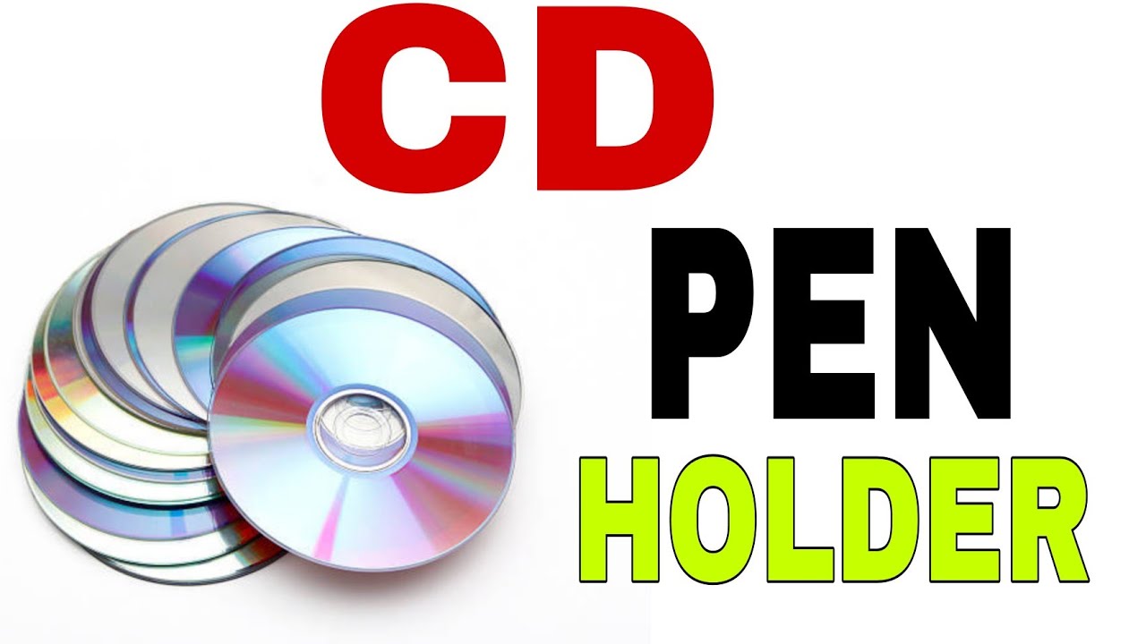 DIY Waste CD Crafts ||CD Pen Holder ||Desk Organizer Making || Waste ...