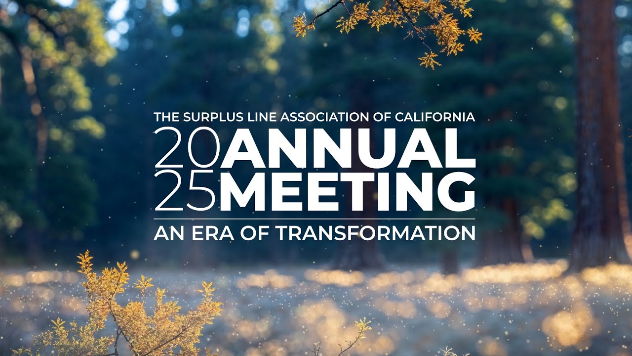 2025 Annual Meeting | The Surplus Line Association of California - YouTube