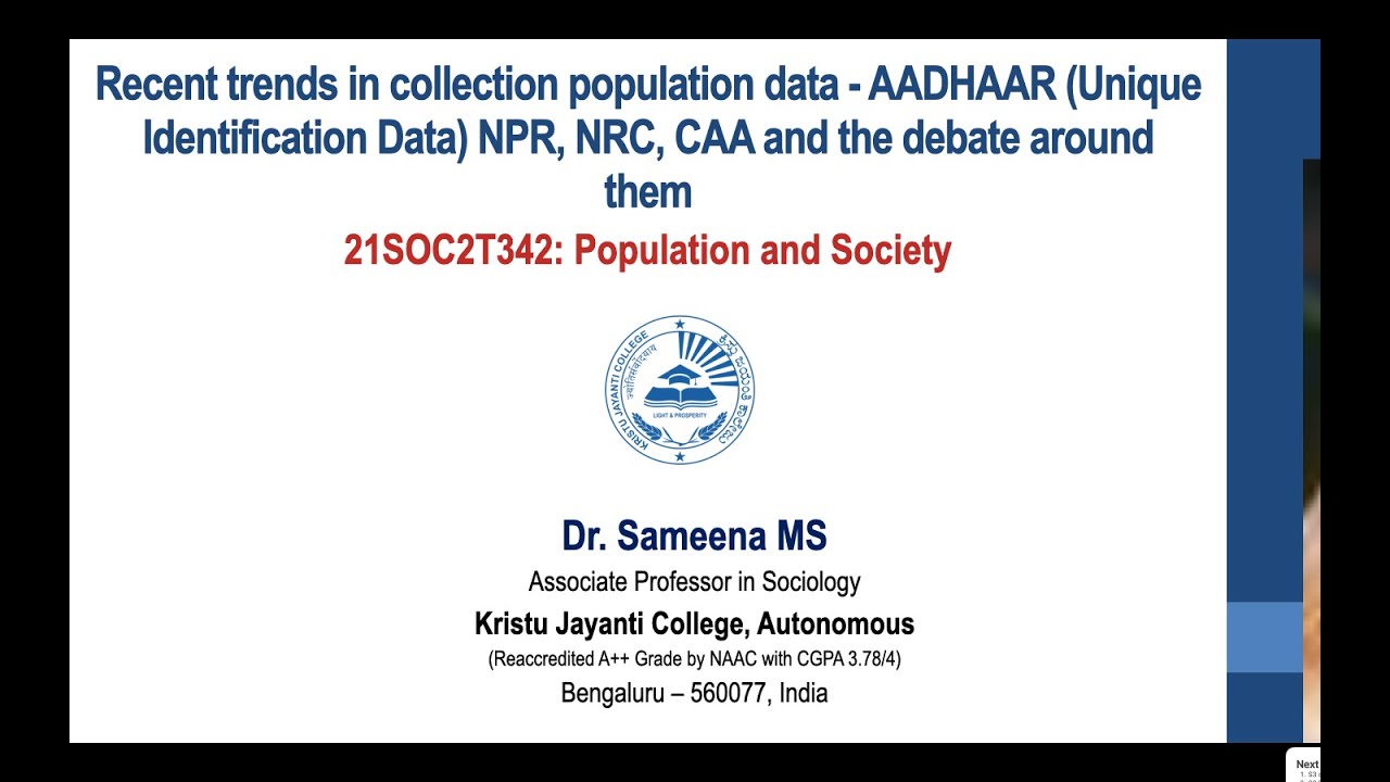 Recent Trends in Collecting Population Data in India - YouTube