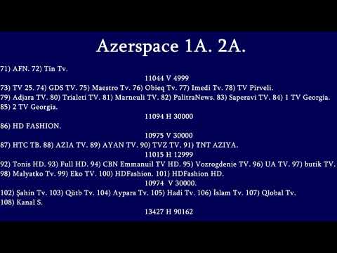 Azerspace 1A  2A Uydu Frekansları 108 Kanal HD