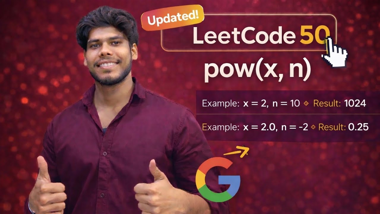 Day 15 || Leetcode 50 Pow(x,n) || Dsa daily - YouTube