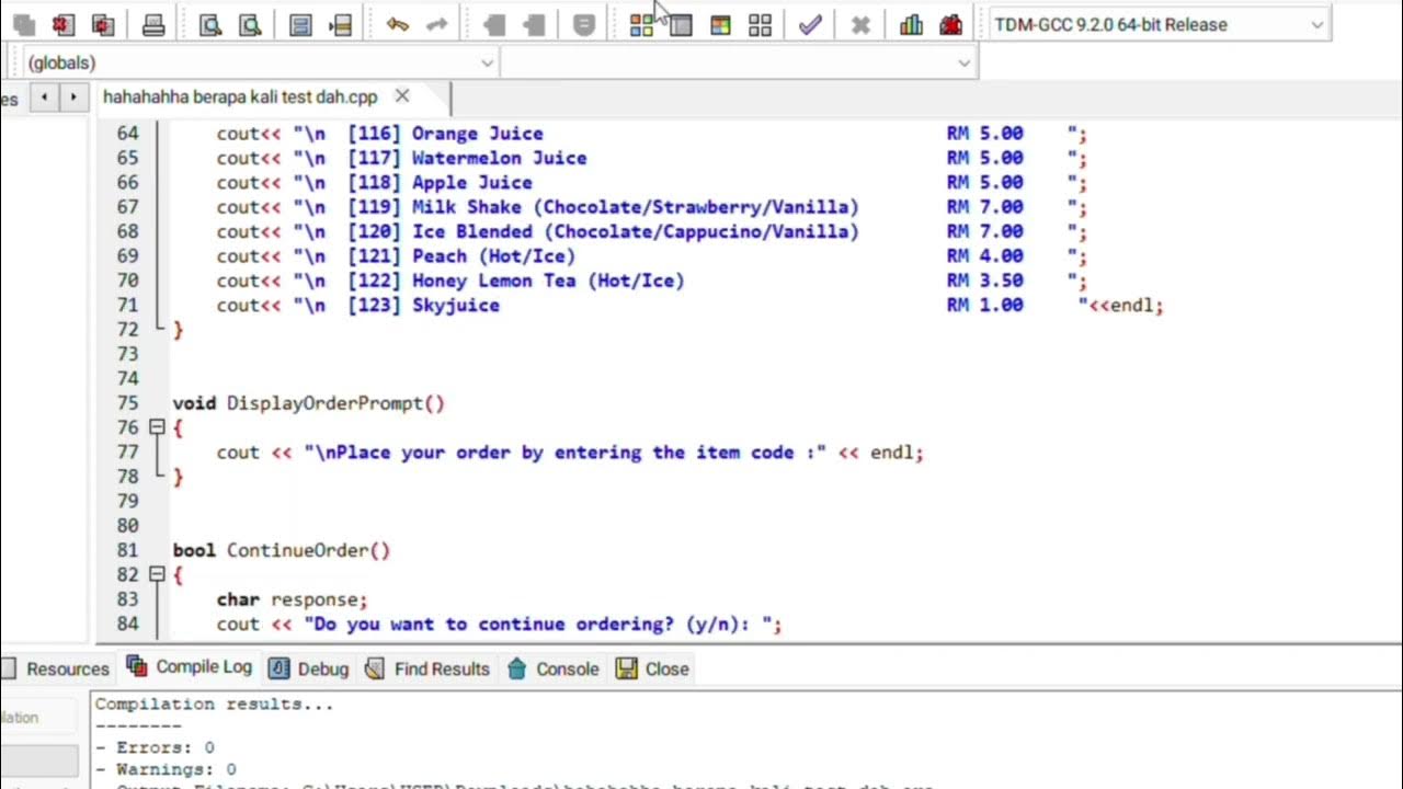 CSC 126 - Restaurant Management System - YouTube