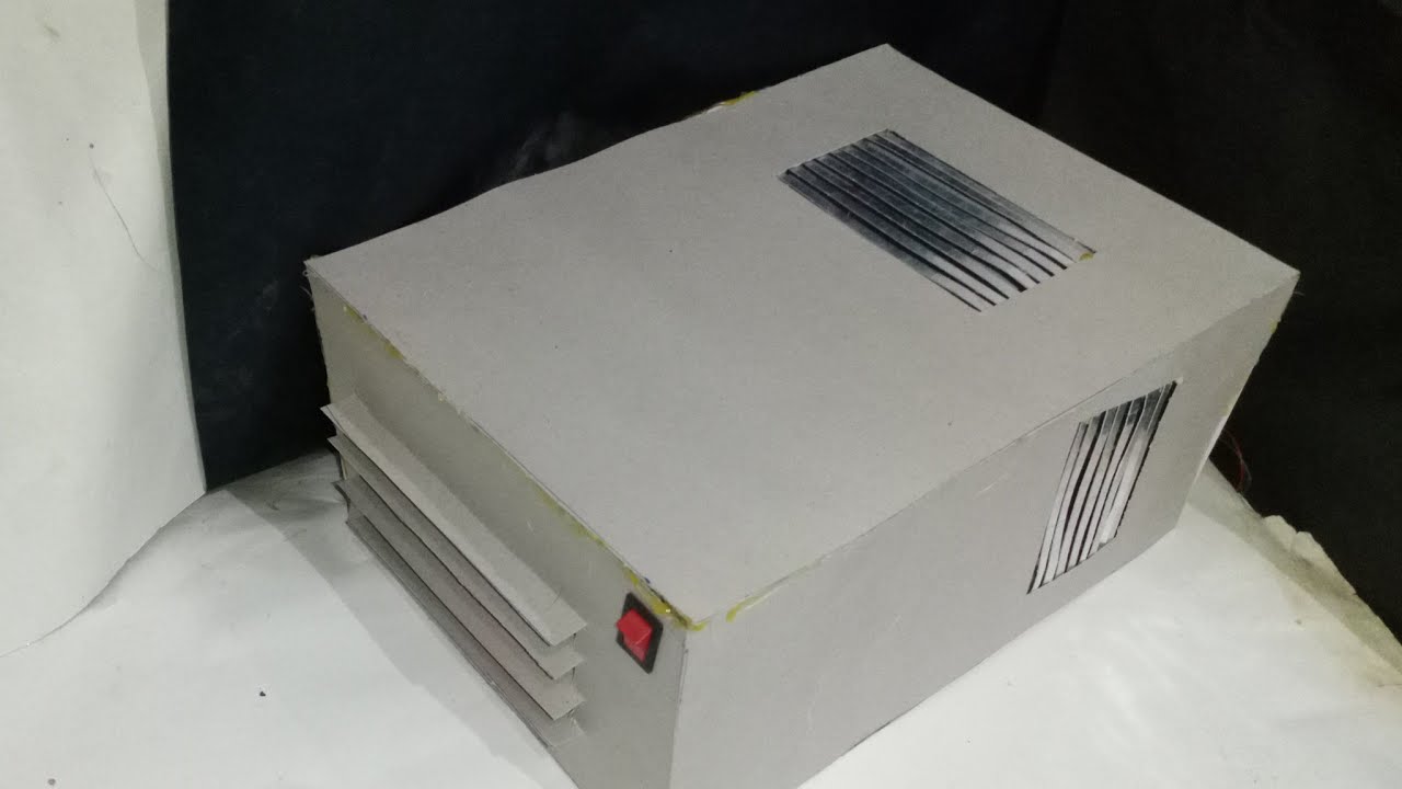 How to cardboard AC /How To Make Mini Bed Room AC From Cardboard At ...