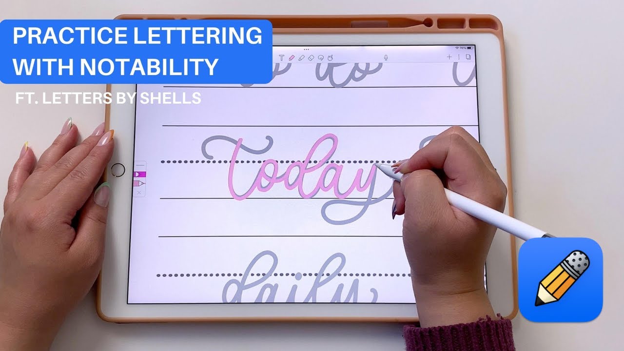 Practice lettering with Notability | Ft. Letters By Shells - YouTube