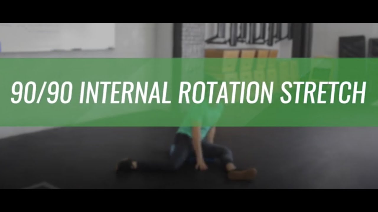 90/90 Internal Rotation Stretch - YouTube
