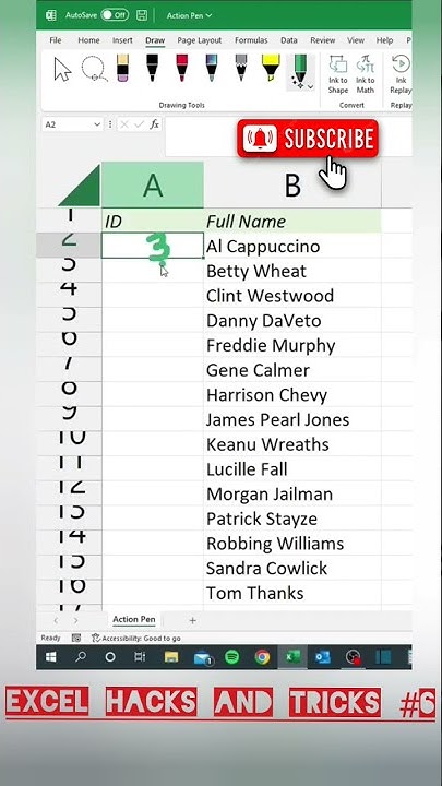Draw data with the action pen #shorts #reels #excel - YouTube