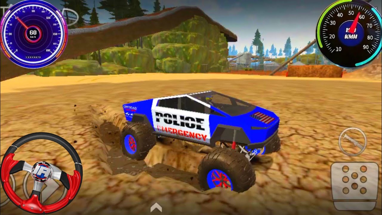 Offroad Police Car 4 Player Mud Racing / 3D Driving Cars IOS Android ...