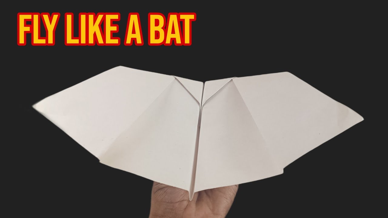 Paper Bat Airplane With Flapping Wings | Flying Like Bat Plane - YouTube