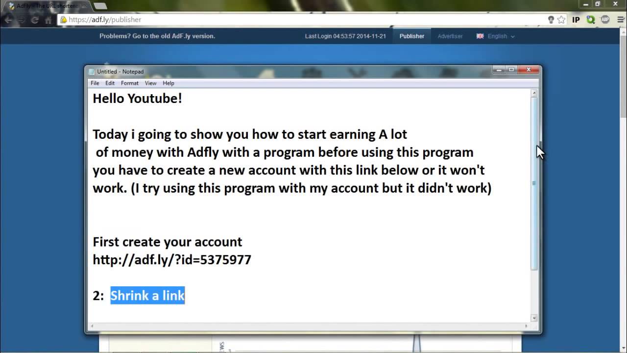 How To Make Money With Adfly Tutorial Working Bot $20+ per hour - YouTube