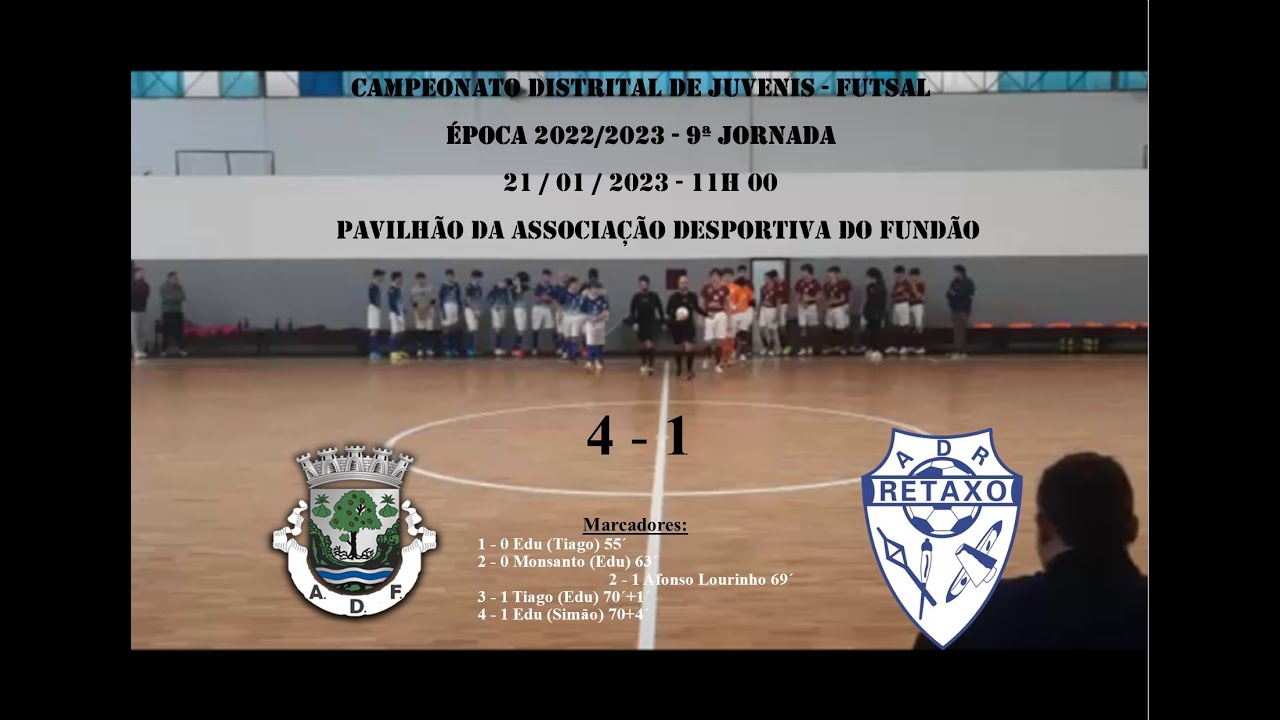 20230121 9ª Jornada - AD Fundão vs ADR Retaxo Golos - YouTube
