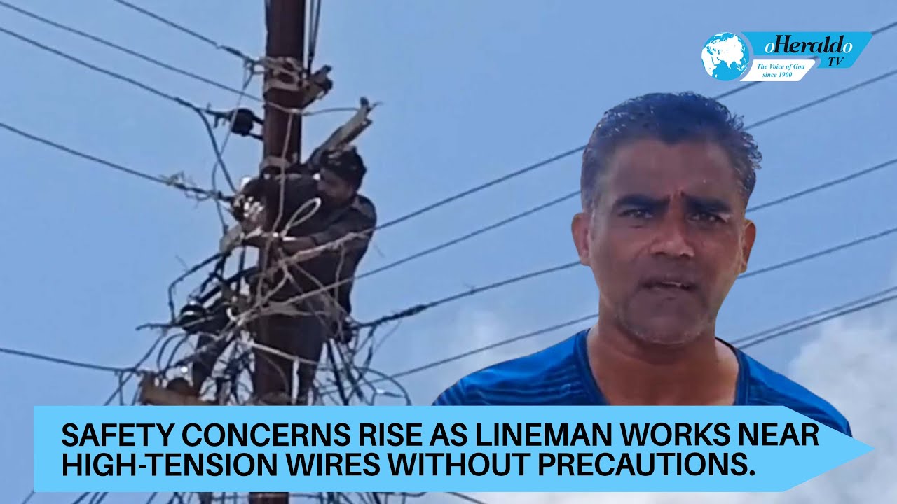 Safety concerns rise as lineman works near high-tension wires without ...