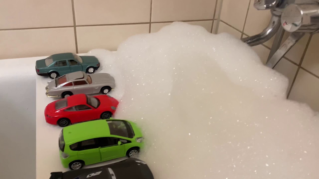 Toy Cars In Foam - YouTube