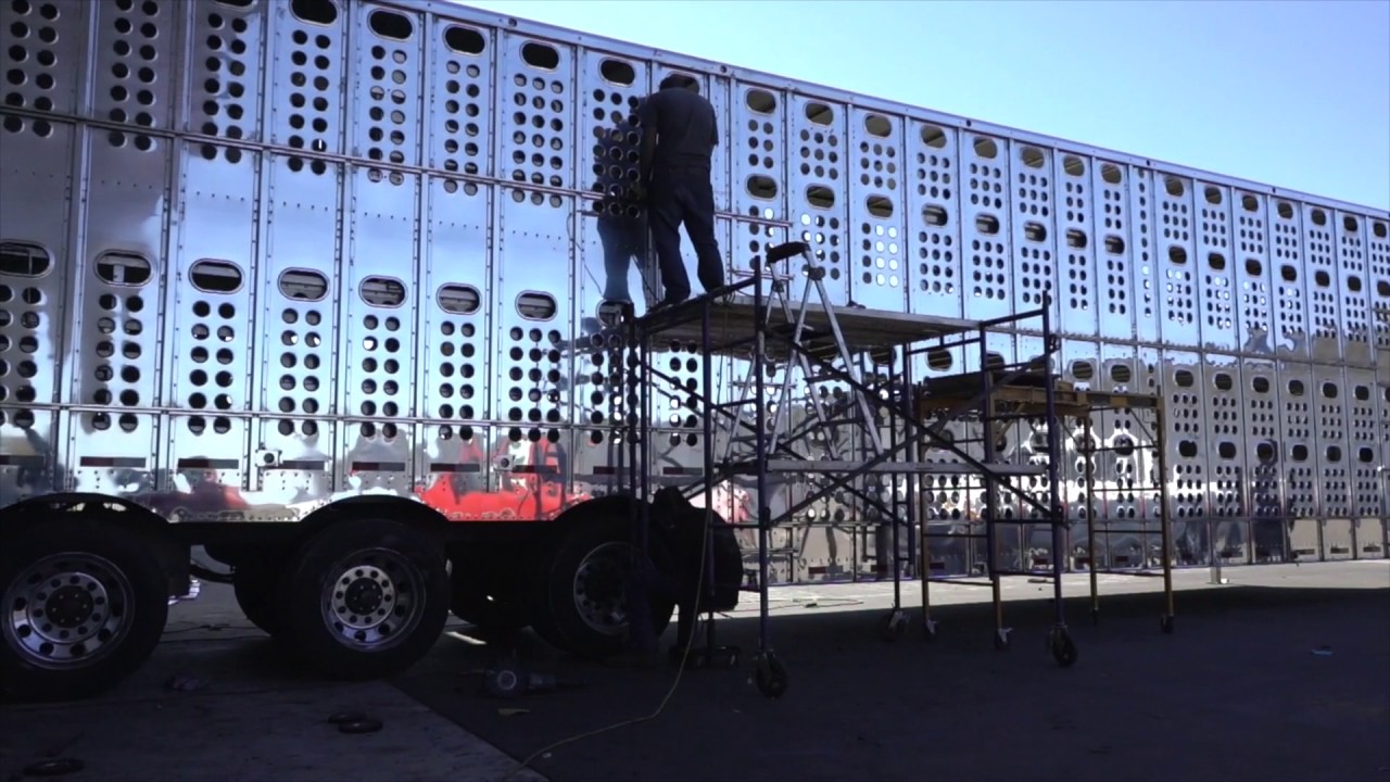 Cattle trailer polishing video - YouTube