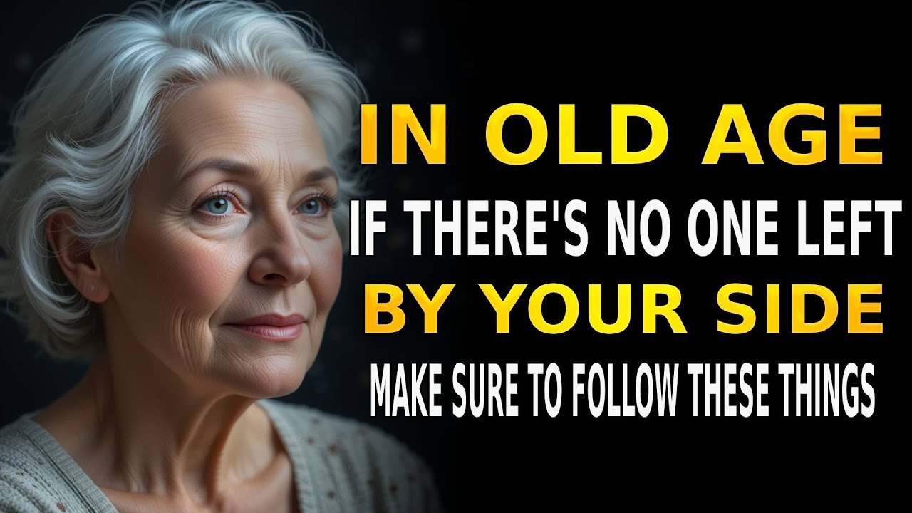 In old age, if there's no one left by your side. Here’s what to do ...