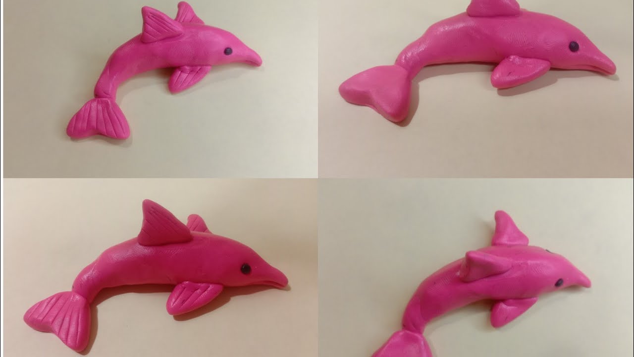 Marking Of Pink Dolphin From Crayola Model Magic || CLAY ART - YouTube