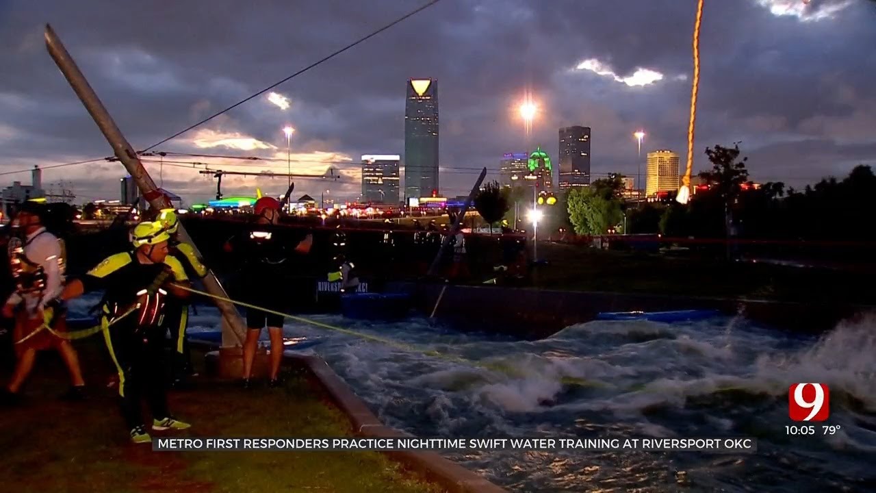 First Responders Practice Swiftwater Rescues At Riversport OKC - YouTube