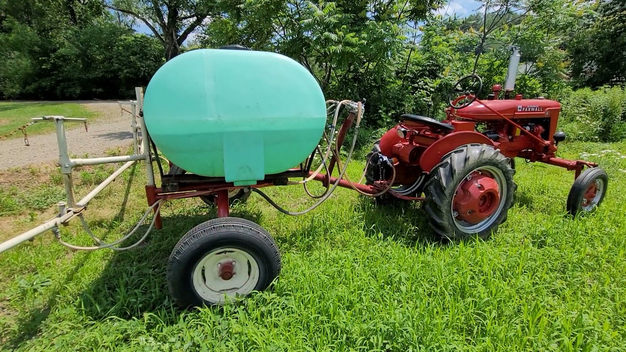 Can a Farmall A Pull a Full Size Sprayer? - YouTube