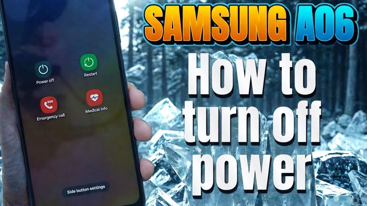 How to Turn Off Power Samsung Galaxy A06 - YouTube