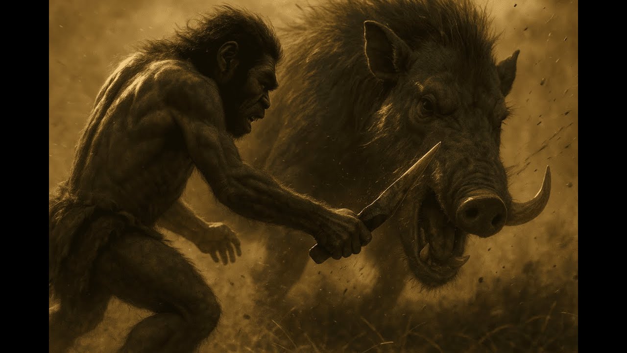 Life: 3.2 Million Years Ago — The Giant Saber-Tusked Boar vs. Homo ...