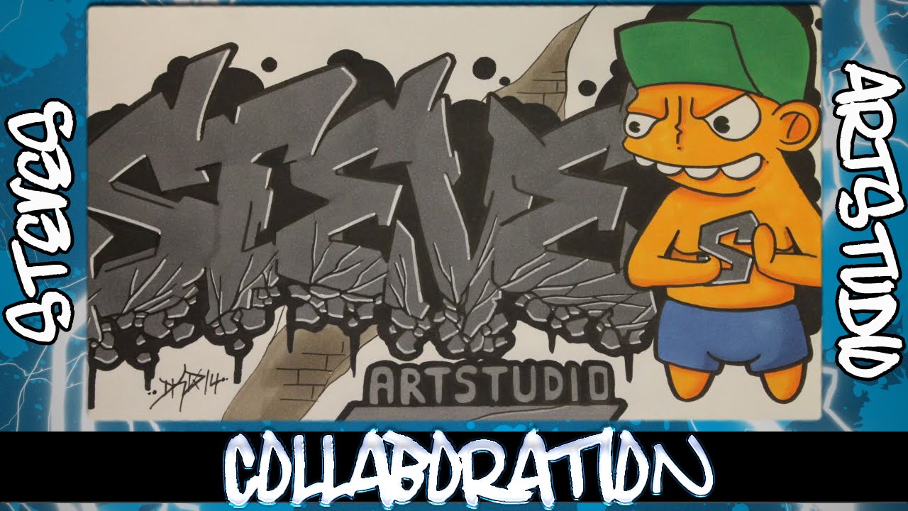 Graffiti Collaboration with Steves Artstudio #2 - YouTube