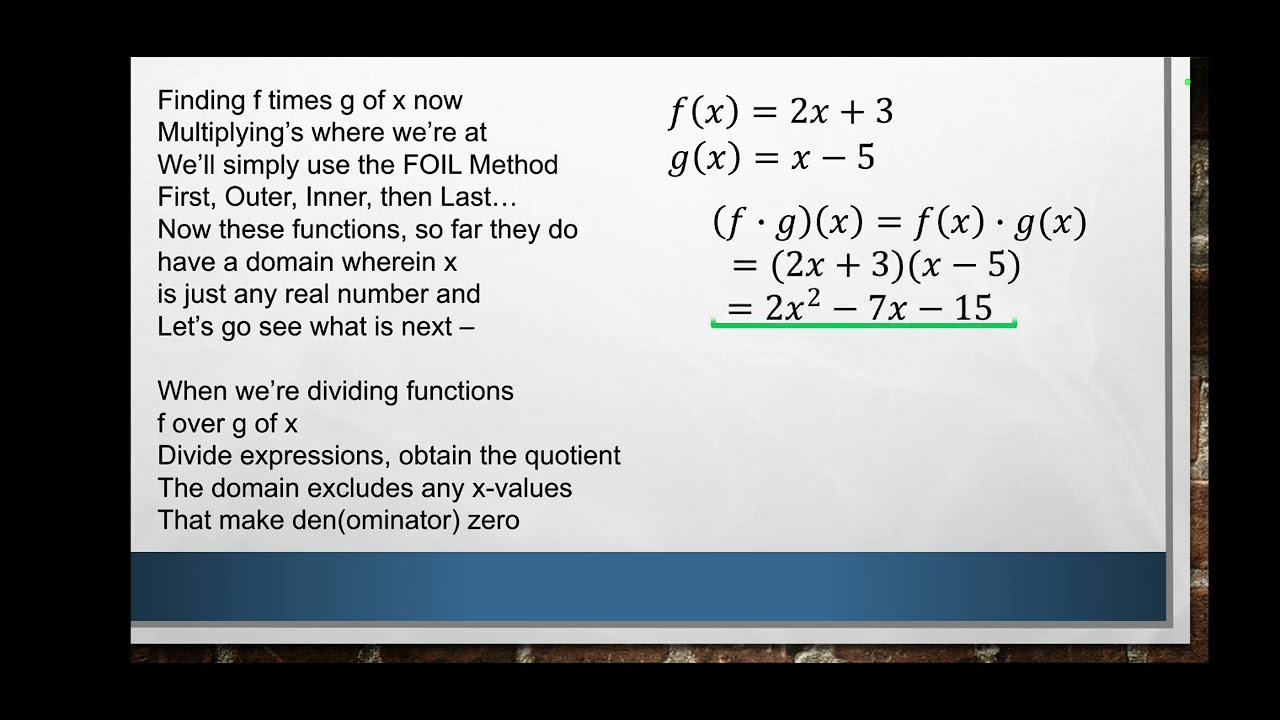 Operations and Restrictions on Functions (Part 2 of Functions Mixtape ...