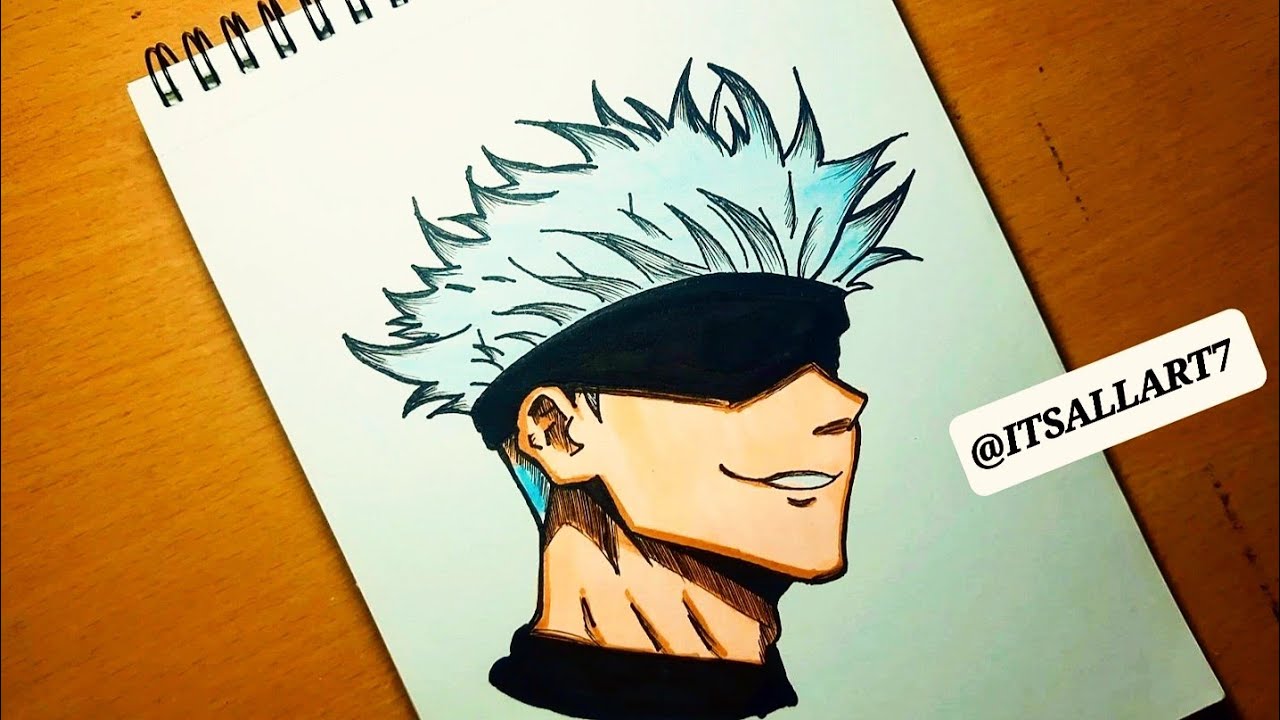 Drawing - gojo // speed drawing - gojo // how to draw gojo - YouTube