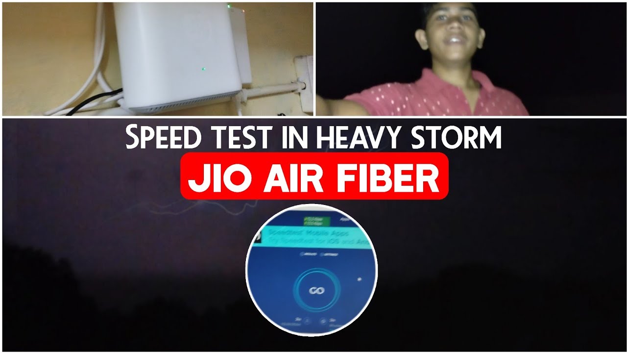 Jio Air Fiber Speed Test In Heavy Storm || Creative Guru Tech - YouTube