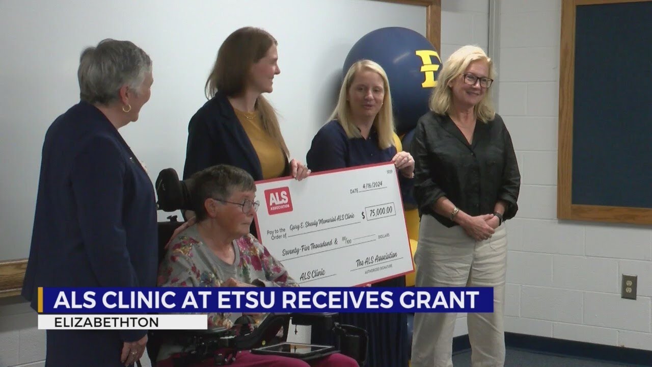 Local ALS clinic receives $75,000 grant toward patient care - YouTube
