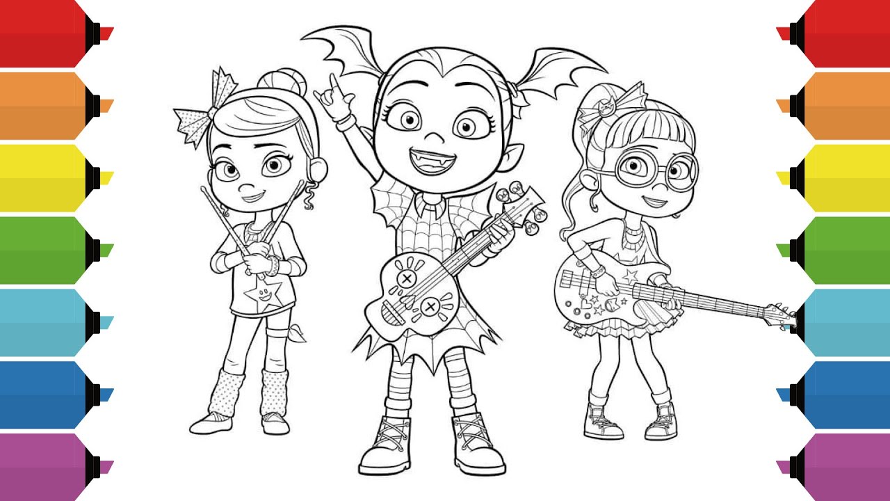 Vampirina and Her Friends Coloring Pages | Vampirina, Poppy & Bridget ...