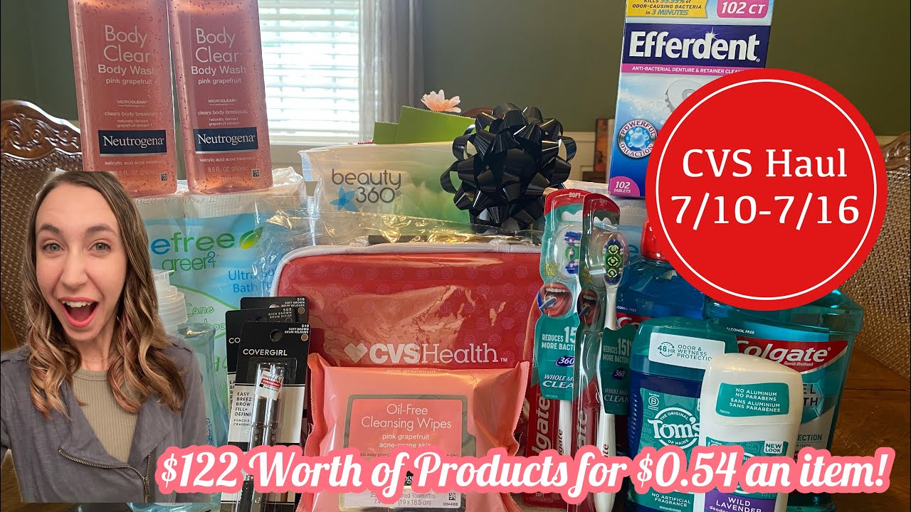 CVS HAUL 7/10-7/16 $122 WORTH OF PRODUCTS FOR JUST $0.54 AN ITEM + EASY ...